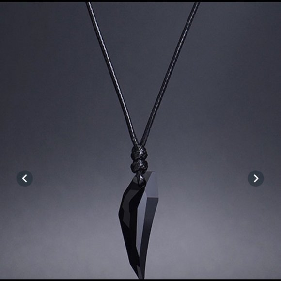 Accessories | Mens Black Wolf Glass Tooth Necklace | Poshmark